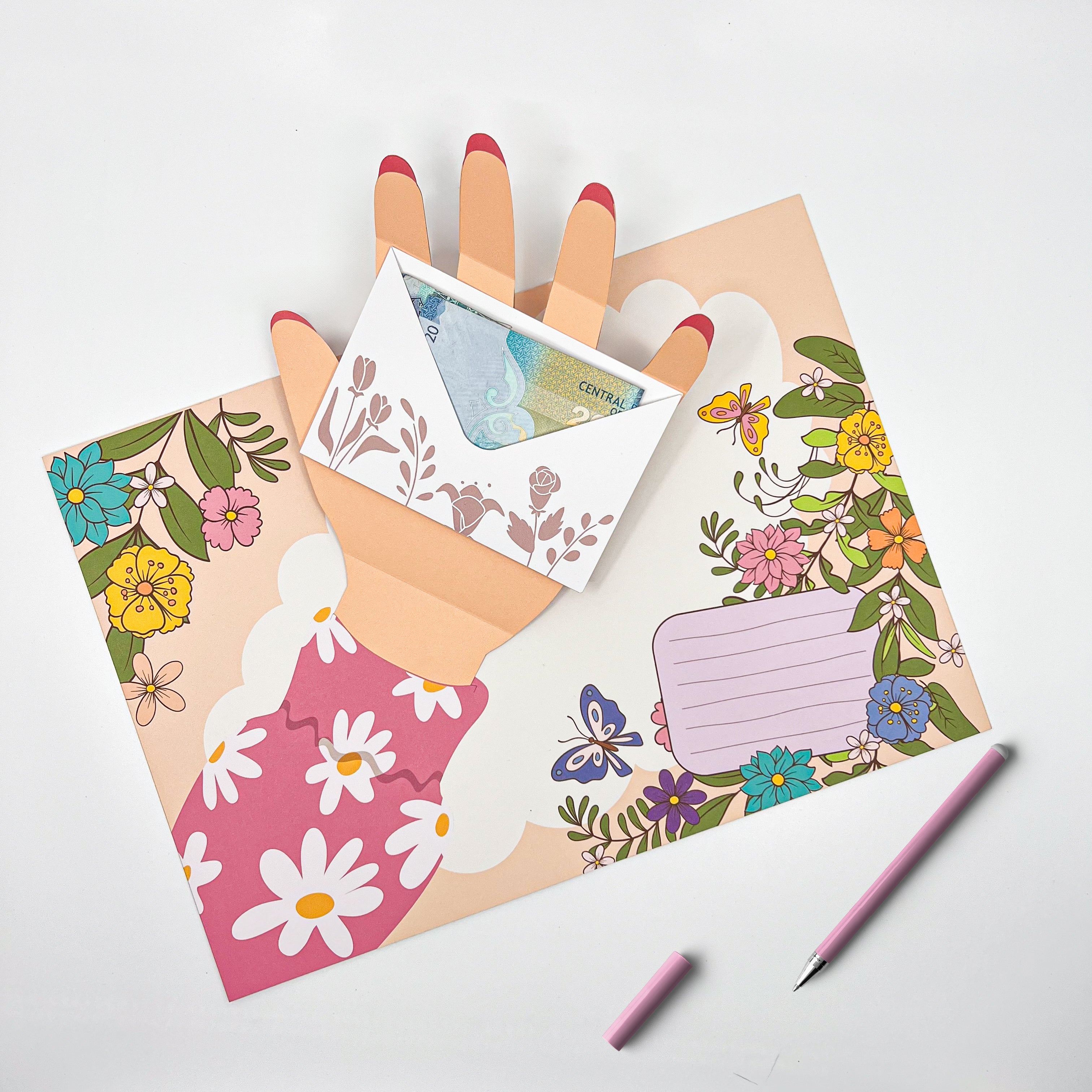 Money gift pop up card – waraqty